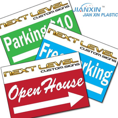Polypropylene Corrugated Plastic Advertising Board / Coroplast Printing Sign