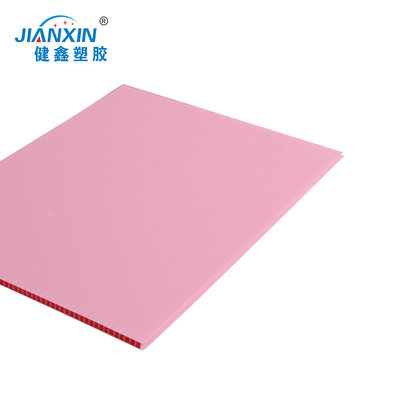 PP Corrugated Pink PP Correx/Coroplast Plastic Sheet