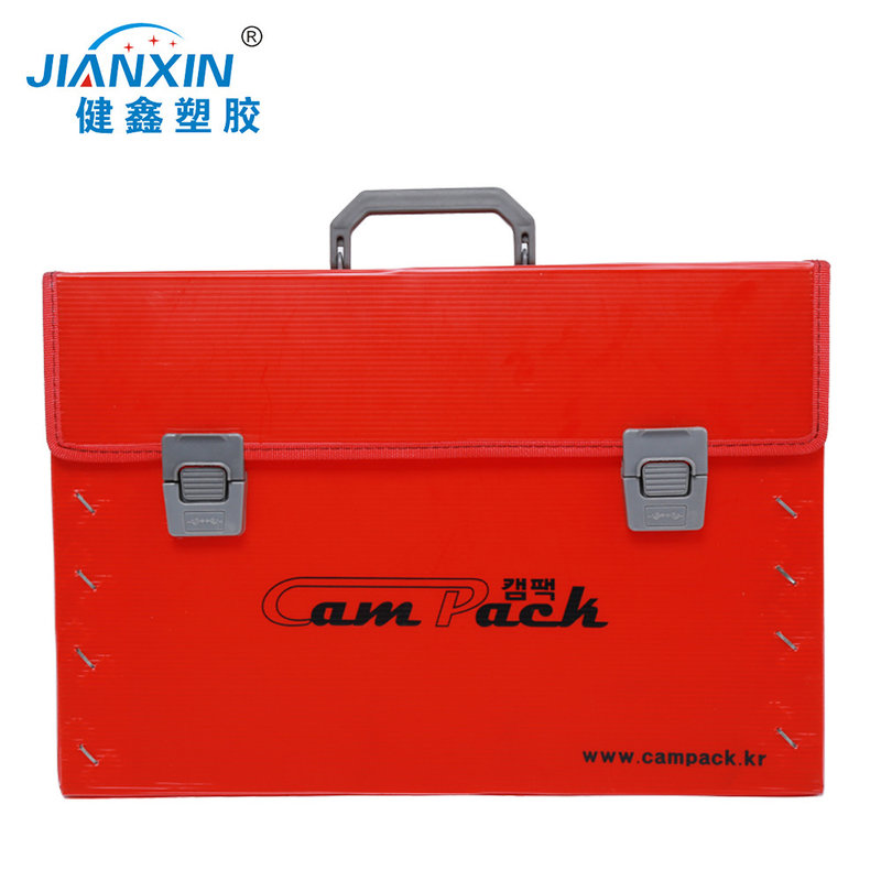 Custom Corrugated Plastic Shipping Box With Handles/ Colored Coroplast Box