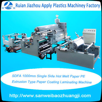 SDFA 1000mm Single Side Hot Melt Paper PE Extrusion Type Paper Coating Laminating Machine