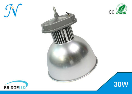 Silver 30W Dimmable Led High Bay Lights With Bridgelux Chip / Aluminum Housing