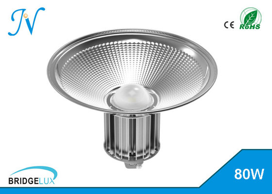 White 80 Watt LED Industrial Energy Efficient High Bay Lighting AC85V - 265V