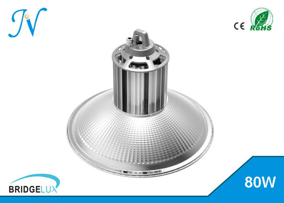White 80 Watt LED Industrial Energy Efficient High Bay Lighting AC85V - 265V