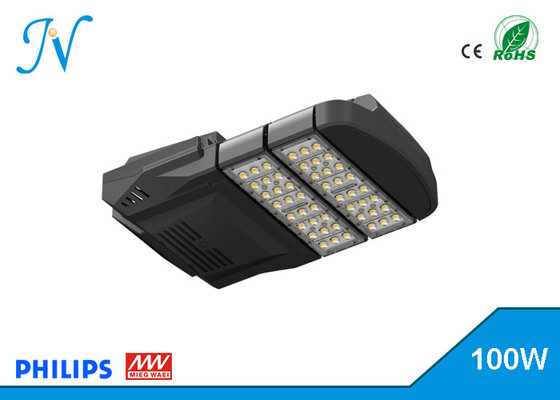 Black Residential Led Street Lamps 110Lm/W / Architectural Street Lighting