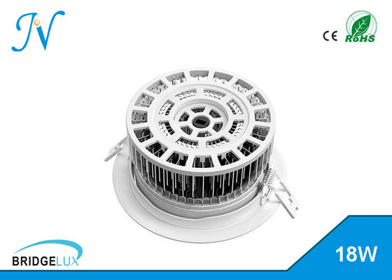 White Indoor 18W Recessed Led Downlight AC 100V - 240V with Aluminum Housing