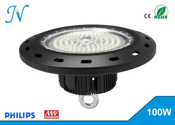 100W UFO LED High Bay Lights AC 90-305V With MEANWELL Driver , High Bay Led Lights