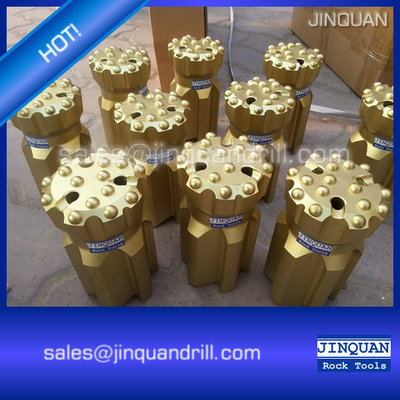 T45 89mm semi-spherical button bits retrac body flat face