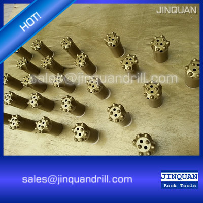 Knocked off tapered button bits ballistic 8 buttons