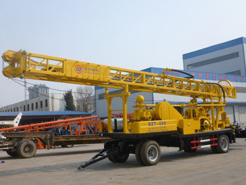 BZCT400SZ/BZT400SZ/BZCT400/BZT400 400m trailer type diesel rotary water well drilling rig