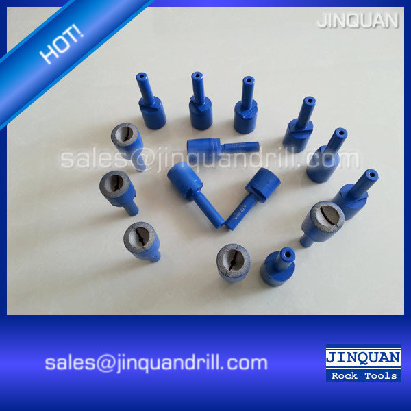 diamond grinding pins for sharpening hemispherical and ballistic DTH button bits