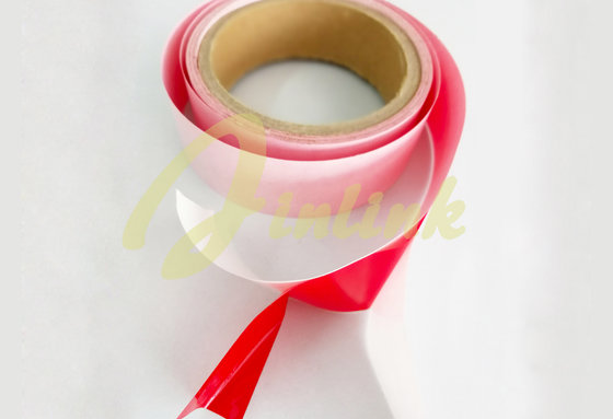 Double sided Tamper evident security tape for bags, Red partial transfer double side tamper proof tape for plastic bags