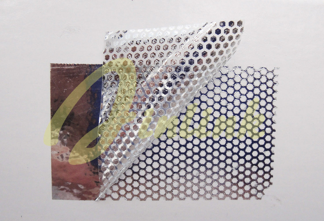 Honeycomb Tamper Evident Security Label Material, Glossy silver tamper prood anti-counterfeiting label material