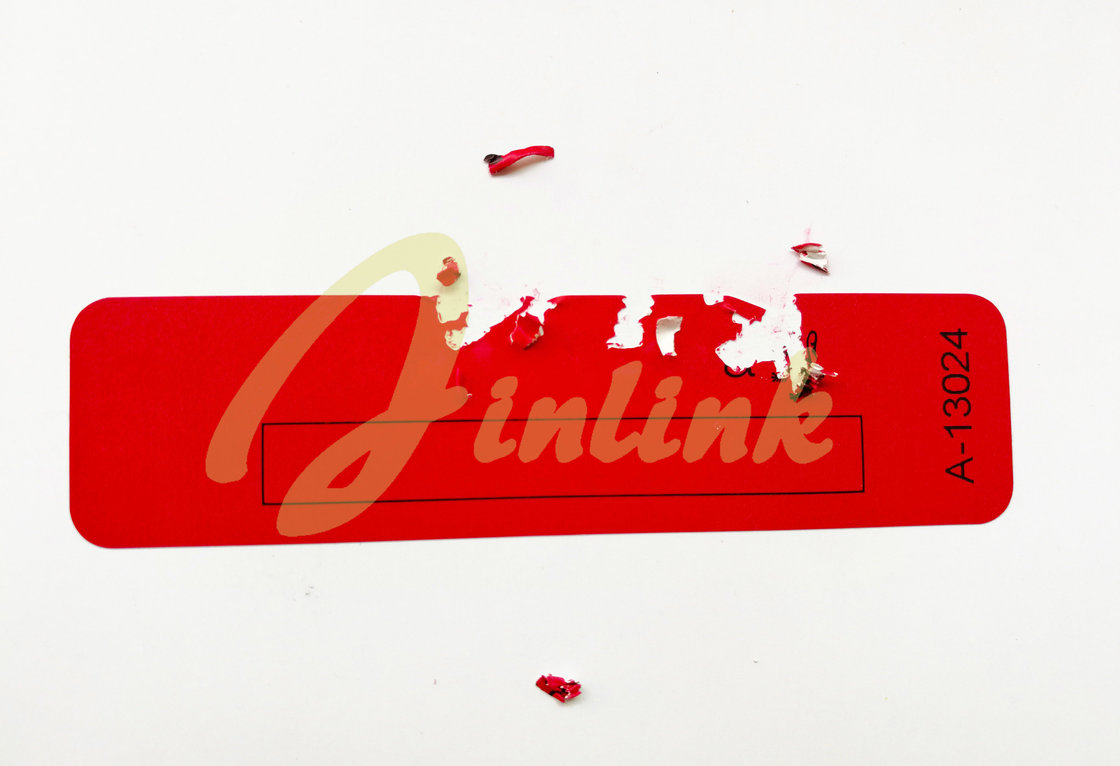 Colored Destructible Breakable Eggshell Label Material, Customized destructible label material easy for waste removal