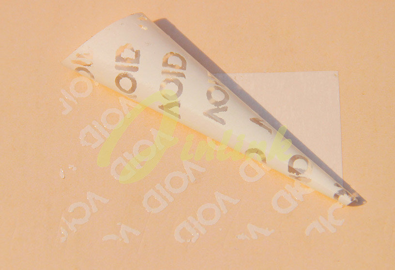 Partial Transfer Anti-fake Security VOID Label Material, Partial transfer low residue anti-counterfeiting label film