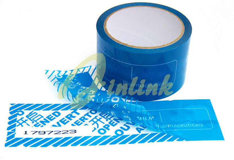 Full Residue Tamper evident security tape, Full transfer tamper proof security tape, Anti-counterfeiting packing tapes