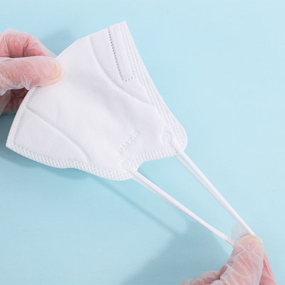 4 Ply White Kn95 Dust Mask , Non-Woven Fabric Kn95 Protective Mask Use Friendly