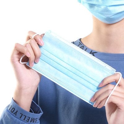 Dust Resistant Ear-Loop 3 Layer Face Mask High Breathability With Elastic Band