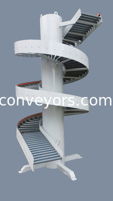 case lifting spiral gravity roller conveyor with stainless steel