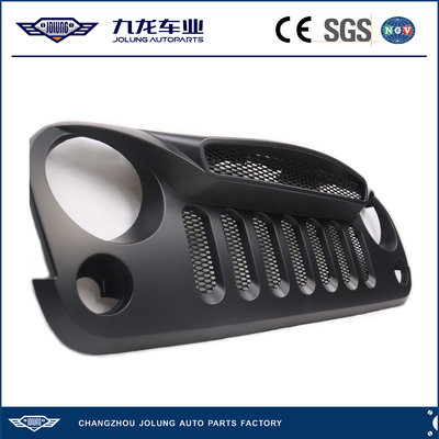 Jolung Off Road Grille-Jeep Wrangler Ghost Grille-Front Mesh Grill for JEEP Wrangler-ABS Plastic Black Grille