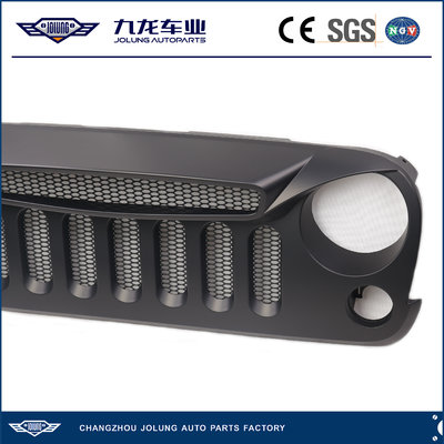 Jolung Off Road Grille-Jeep Wrangler Ghost Grille-Front Mesh Grill for JEEP Wrangler-ABS Plastic Black Grille