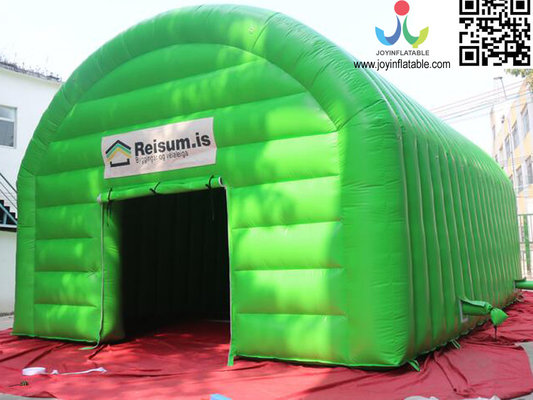 Waterproof Green Tunnel Air Inflated Tents with Doors for Event