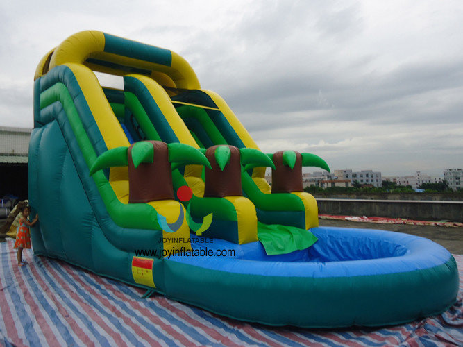commercial inflatable water slide with pool made of 18 OZ. pvc tarpaulin from Guangzhou inflatable bounce water slide-32