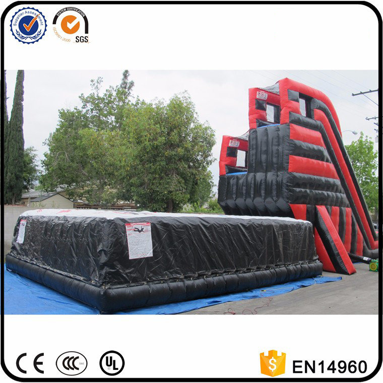 Freefall Inflatable Stunt Jump Platform, Zero Shock Inflatable Cliff Jump with air bag