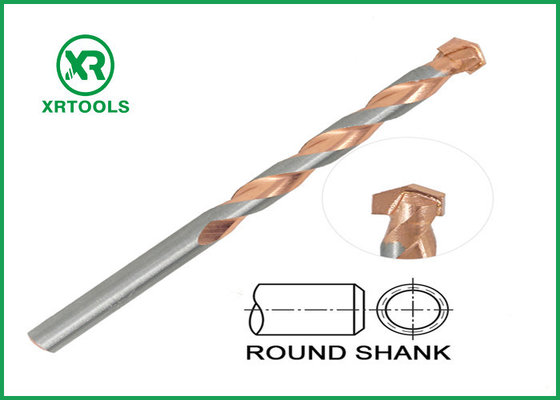 China Round Shank Metric Masonry Drill Bits Copper Plated L Flute For Concrete Brick supplier