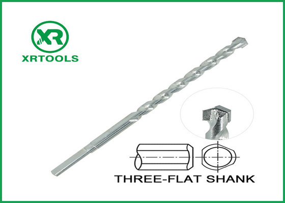 Three Flats Shank Metric Masonry Drill Bits Zinc Plated With Auto Welded Tip supplier