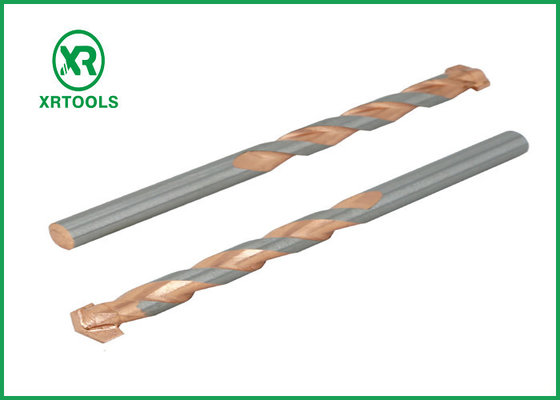 Round Shank Metric Masonry Drill Bits Copper Plated L Flute For Concrete Brick supplier
