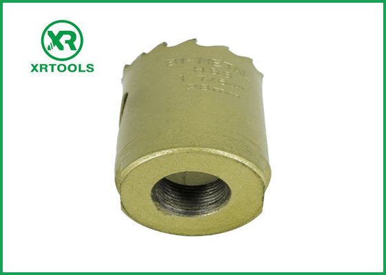 Gold Round Bi Metal Hole Saw , HSS M42 Carbide Tipped Hole Saw With Built supplier