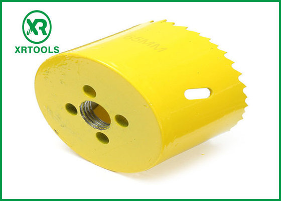 HSS M42 Bi Metal Hole Saw , Yellow Finished Deep Hole Saw For Wood / Aluminum supplier