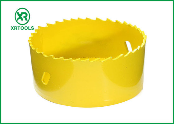 HSS M42 Bi Metal Hole Saw , Yellow Finished Deep Hole Saw For Wood / Aluminum supplier