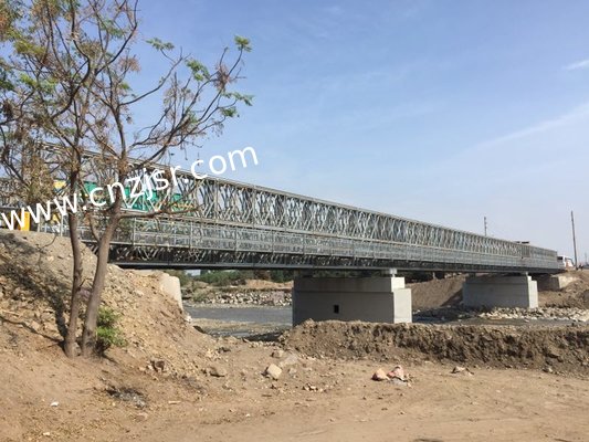 Galvanized Steel bailey bridge ,ZB200 ,Double Lane,ASTM Standard supplier