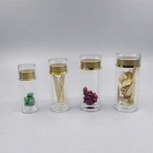 JULUNG   transparent PS capsule bottle medical bottle  for food and health care usage