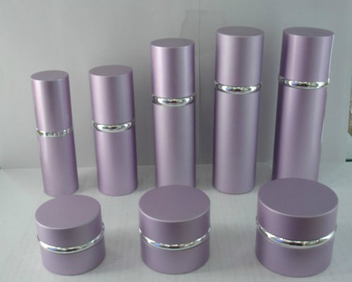 JULUNG New Model Anodized aluminum  lotion Bottle and  Cosmetic Jar for makeup and personal care usage