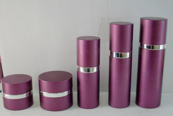 JULUNG New Model Anodized aluminum  lotion Bottle and  Cosmetic Jar for makeup and personal care usage