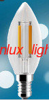 led filament 3/4w candle glass 2 year warranty E14/27 lamp bulb indoor lamp new item light engineering decorative