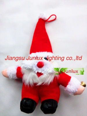 Stuffed Christmas Gift Santa Claus RED Toy With Hat White Beard With Bell Hanging GIFT Present For KIDS Children
