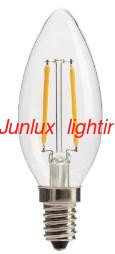 LED filament bulb C35 4w 400 lumen Ra 80 35*99mm 2 years warranty Sanan/Epistar chips 30000 hours glass retro model new