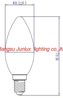 led candle C35 4.5w SCR dimming 390lm plastic cover aluminum Ra80 wide range stepless dimming 230v/100-240v dimmable