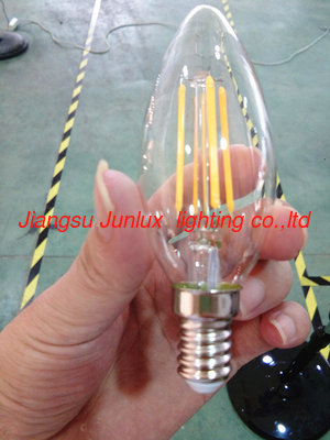 LED Filament 3w candle 300 lumen Indoor lighting bright European royal family transparent retro chandelier crystal lamp