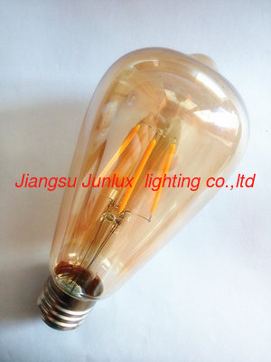 LED Bulb Filament Gloden  400 Lumen Ra 80 30000 Hours 2 years Warranty E27 Base Glass Retro  Western Northern European