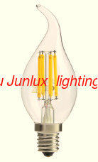 LED Filament 4w C35 400 Lumen LAMP Retro Saving Energy Indoor Chips Transparent Glass Bulb House Office Used EU Model