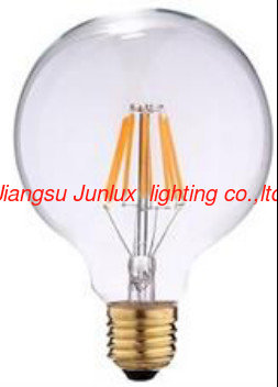 LED Filament 6w G95 600 Lumen LAMP Retro Saving Energy Indoor Chips Transparent Glass Bulb House Office Used EU Model