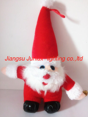 Stuffed Christmas Gift Santa Claus RED Toy With Hat White Beard With Bell Hanging GIFT Present For KIDS Children