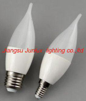 LED candle c37 6w plastic cover aluminum energy saving lamp house office used indoor bulb 2 yerars warranty  420 lumen