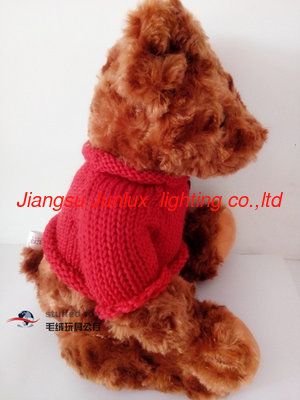 Plush Teddy Bear Gray Stuffed Toy With RED Cloth Cool Item Hot Model Animal FOR KIDS Children christmas Present New