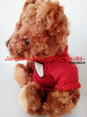 Plush Teddy Bear Gray Stuffed Toy With RED Cloth Cool Item Hot Model Animal FOR KIDS Children christmas Present New