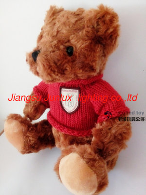 Plush Teddy Bear Gray Stuffed Toy With RED Cloth Cool Item Hot Model Animal FOR KIDS Children christmas Present New